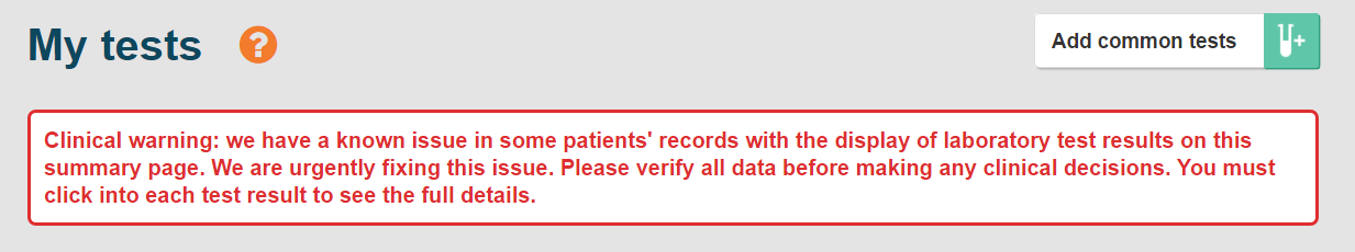 Laboratory test results clinical safety warning - Patients Know Best Blog