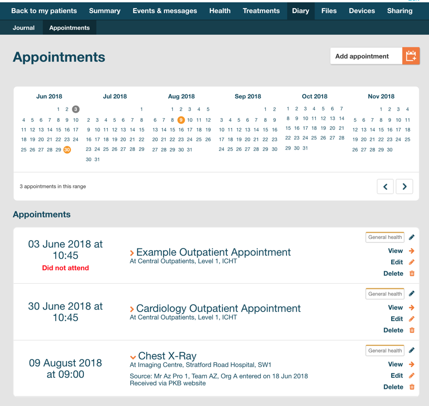 Updates to the Appointments section - Patients Know Best Blog